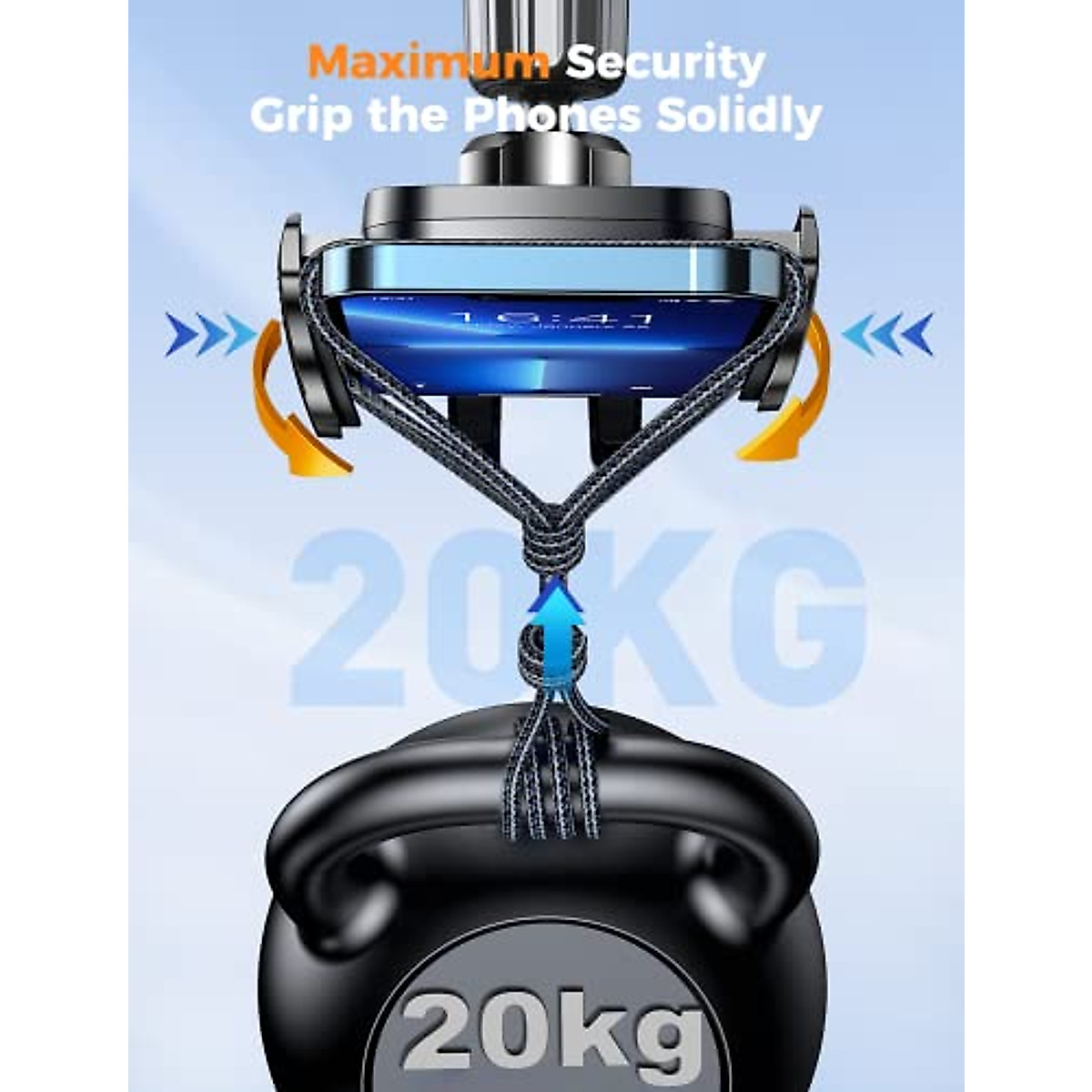 Anwas Car Phone Holder Mount [Big Phone & Thick Case Friendly ] Universal Air Vent Car Mount, Hands Free Cell Phone Holder for Car Compatible with All iPhones & Android Smartphones