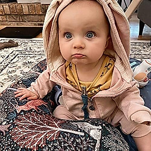 UDERUI 2 Pack Floral Nursing Pillow Cover Slipcover for Breastfeeding Pillows, Soft and Stretchy Safely Breastfeeding Pillow Cover for Girl,Cotton(Multi)