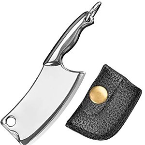 Fon ALLey Mini Chef Pocket Knife, Tiny Thumb Multitool Knife (White)