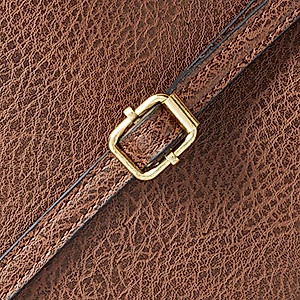 Bueno of California Elephant Grain Crossbody, Brown