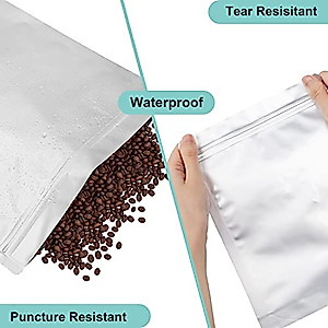 100 pcs Mylar Bags, Resealable Bags, Large Mylar Bags for Food Storage, Sealable Bags for Packaging, Aluminum Bags 10 Mil Thickness with 400cc Oxygen Absorbers & 100 Labels, 3 Sizes (10x14, 6x9, 4x6 inches)