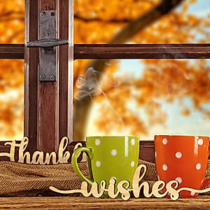 12 Pieces Thanksgiving Wood Word Cutout Thankful Plate Signs Grateful Blessed Gather Sign Thanksgiving Place Sign Thankful Plate Cutout Thanksgiving Sign for Table Home Dinner Party