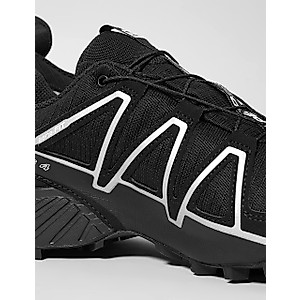 Salomon Men's Speedcross 4 GTX Trail Running Shoes, Black/Black/SILVER METALLIC-X, 10.5