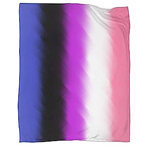 Genderfluid Pride Flag Watercolor Blanket for LGBT Gay Lesbian Bisexual Transgender Lovers - Sofa Bed Couch Gay Pride Gifts for Him Her - Birthday Gifts, Chirstmas LGBTQ+ Pride Gifts