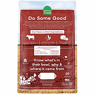 Open Farm Ancient Grains Dry Dog Food, Humanely Raised Meat Recipe with Wholesome Grains and No Artificial Flavors or Preservatives (Grass-Fed Beef Ancient Grain, 4 Pound (Pack of 1))