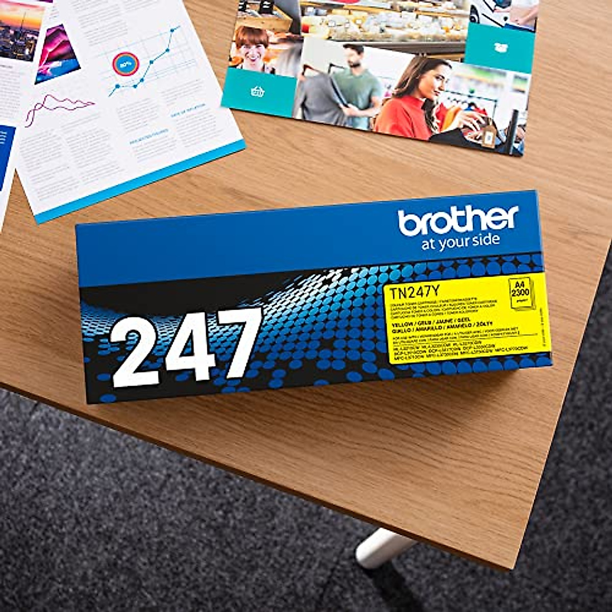 Brother TN-247Y Toner Cartridge, Yellow, Single Pack, High Yield, Includes 1 x Toner Cartridge, Brother Genuine Supplies