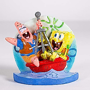 Penn Plax SpongeBob and Patrick on a Buoy Aquarium Ornament