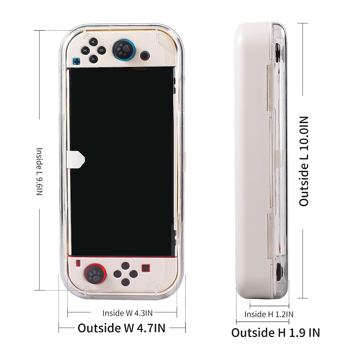 UYIYE Carry Case Compatible with Nintendo Switch/Switch OLED , Protective Hard Portable Travel Carry Case Brand new transparent carrying caseh,Perfect design, no odor, new experience (blue)