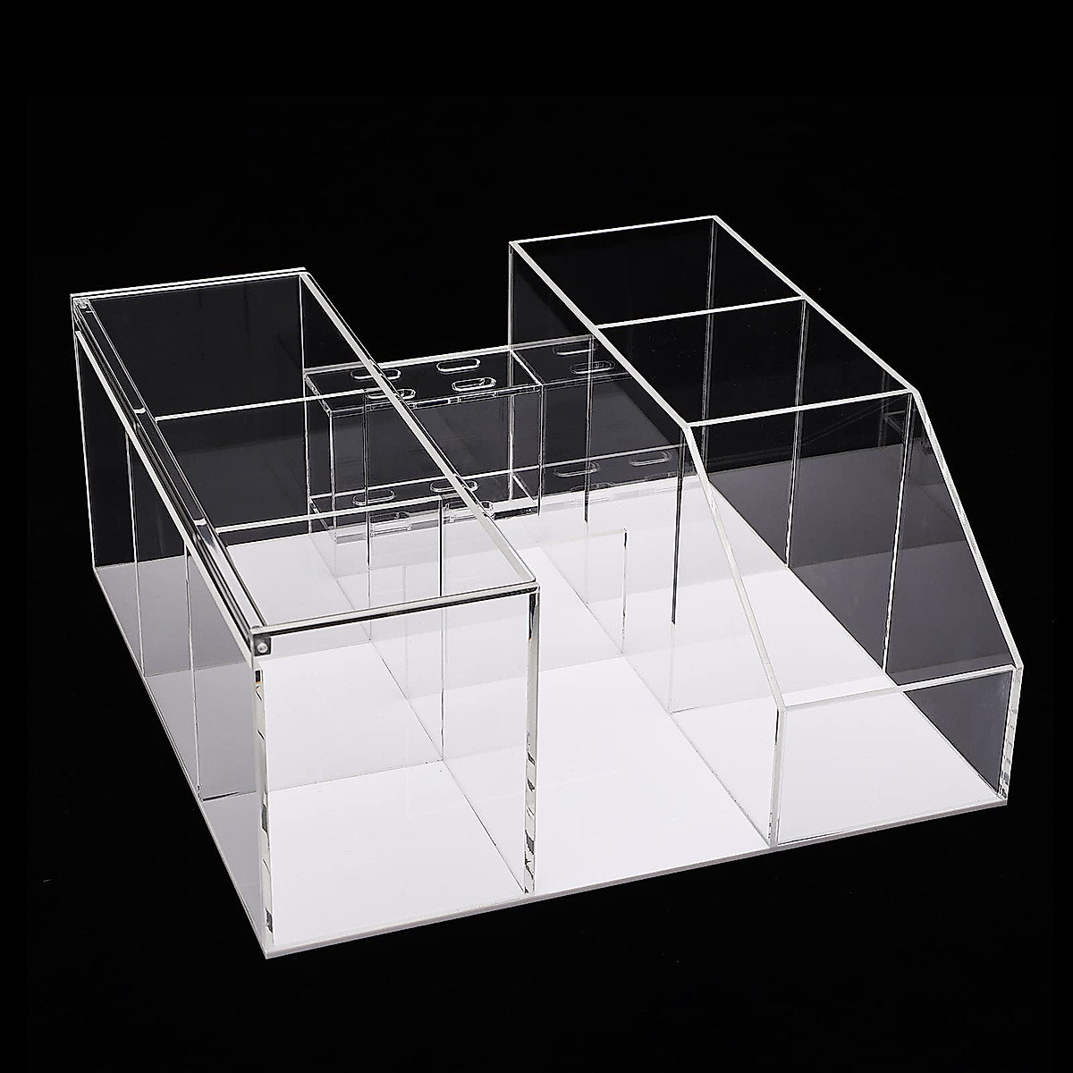 Noverlife Eyelash Beauty Organizer, Display Rack Organizer, Clear Makeup Organizer, Eyelash Extension Supplies Storage Display Box for Grafting Lash Extension, Home & Eyelash Salon - Transparent