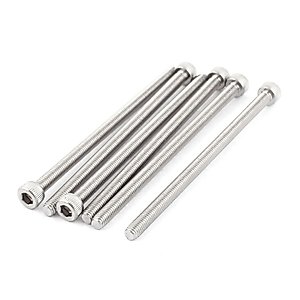 uxcell® M5x90mm Thread 304 Stainless Steel Hex Socket Head Cap Screw Bolt DIN912 6pcs