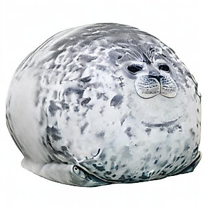 23.7 inch Large Seal Plush Pillow: Soft Stuffed Animal Toy ,Chubby Blob Seal Plushie for Boys Girls, Cute Room Decor Ocean Animals Pillow for Bed Sofa, Kids Gifts for Birthday,Valentine,Christmas