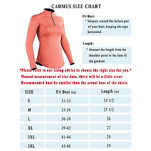 CADMUS Workout Shirts Women's Long Sleeve Running Athletic Hiking Shirts, 3 Pack, Black & Red & Navy Blue, L