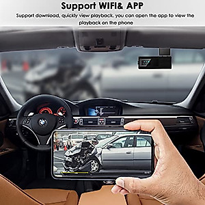 Accfly Dash Cam Smart Dash Camera for Cars Super Night Vision Dashcam for Cars,WDR, and Super Capacitor, 24hr Parking Mode, Motion Detection,140° Wide-Angle, G-Sensor, Loop Recording (Black)