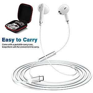 USB C Headphones for iPhone 15 Pro iPad Pro Samsung S23 Ultra S22 S21 S20 A54 Z Flip,APETOO HiFi Stereo USB Type C Earphones USB-C Wired Earbuds with Mic Volume Control for Pixel 7a 6a 5 4 OnePlus 11