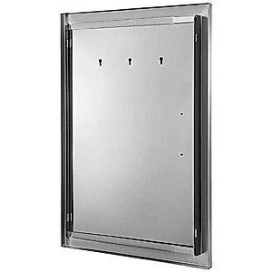 Mophorn BBQ Access Door 17W x 24H Inch, Vertical Single BBQ Door Stainless Steel, Outdoor Kitchen Doors for BBQ Island, Grill Station, Outdoor Cabinet
