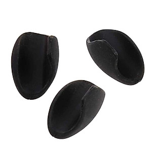Jiayouy 3pcs Flute Thumb Rest Cushion Soft Silicone Finger Cover for Flute Wind Instrument Black