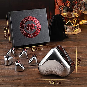 Gifts for Him Husband Boyfriend,Whiskey Stones for Chilling Whiskey,Unique Whiskey Gifts for Men Husband,Anniversary Valentines Day Love Birthday Gifts for Men Wife,Bourbon Gifts for Men