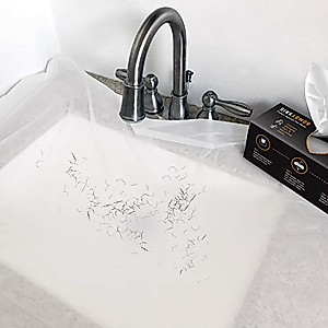 AtHomeBarber Disposable Plastic Sink Covers for Easy Clean Up When Cutting Hair Over the Bathroom Sink