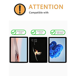 OMOTON 2 Pack Screen Protector for Microsoft Surface Go 4 / Surface Go 3/ Surface Go 2 / Surface Go(10.5 inch, 2023/2021/2020/2018), Tempered Glass/Case Friendly/Surface Pen Compatible