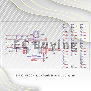 000 EC Buying ESP32-DevKitC Development Board,ESP32 Development Board Equipped with WROOM-32D Module Integrated WiFi Bluetooth Module Microprocessor Interface SPI I2C I2S Suitable