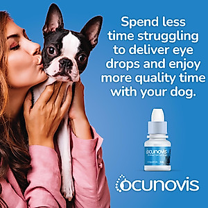 Sentrx Ocunovis Gel Eye Drops for Dogs & Cats, Eye Lube for Dogs Allergy Relief Lubricant, Dogs with Dry Eyes, Artificial Tears, 10 ml