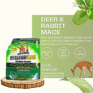 Nature's MACE Granular Deer Repellent 2.5lb, Repel Deer from Your Garden, Yard, Flowers, Protect Plants Fast, Create a Deer Free Barrier, Deer Repellent for Plants, Deer and Rabbit Repellent