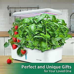 Hydroponics Growing System Indoor Garden, Indoor Gardening System with 14 Pods, WiFi Indoor Herb Garden, Herb Garden Kit Indoor with Grow Light, Adjustable Height Up to 20", Auto Pump, 5L Water Tank