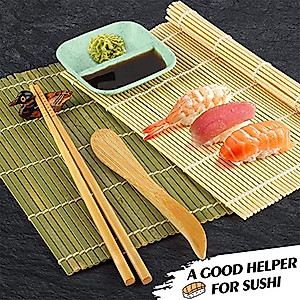 SmileTools Sushi Making Kit - 22 Piece Sushi Making Kit for Beginners & Pros Sushi Makers, Perfect DIY Sushi Making Accessories with Sushi Knife, 2 Sushi Mats, Rice Bazooka, Chopsticks & More
