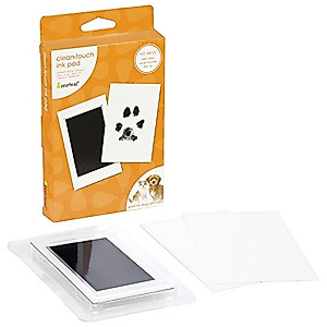 Pearhead Small Pet Paw Print Clean-Touch Ink Pad and Imprint Cards, for Small Sized Cats or Dogs, Pet Owner Gifts, DIY Keepsake Pawprint Maker, Black