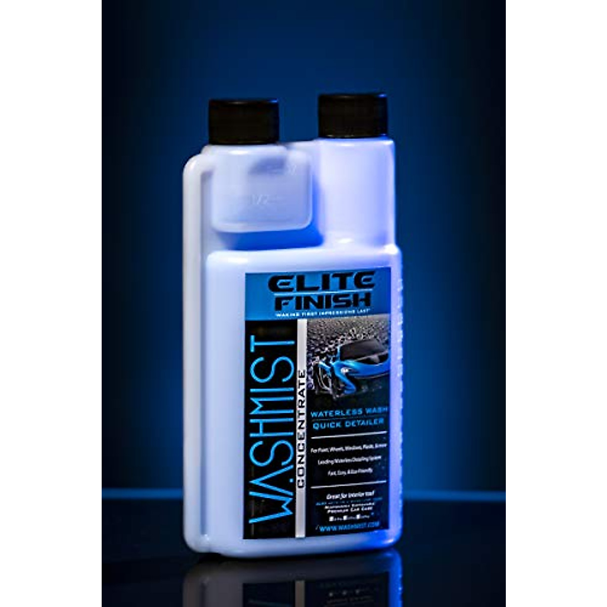 WashMist Waterless Car Wash Kit - Evolutionary Hydrophobic Polymer Technology - Eco-Friendly - Fast Easy to use; Clean Shine, virtually Anywhere, Anytime!