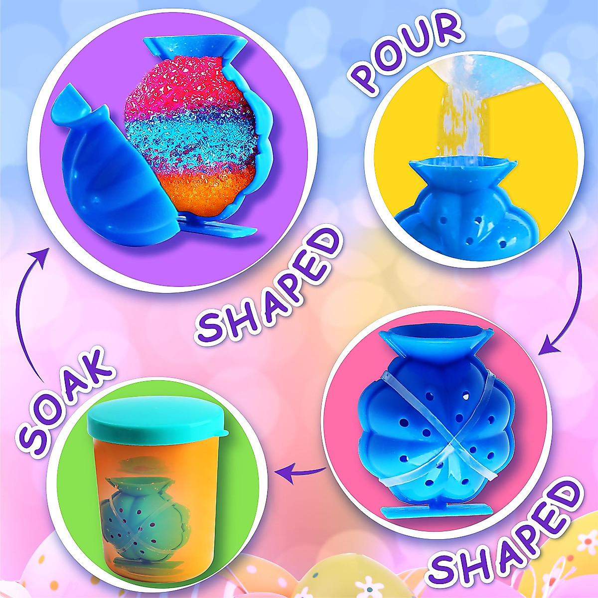 Bouncy Ball Kit Creative Party Favors for Kids, FunKidz Make Your Own Magic Balls Individual 12 Bottles Pack Making Bouncy Balls DIY Craft Kit for Boys Girls