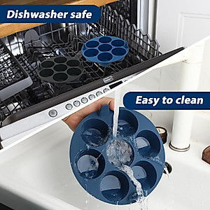 Webake 2PCS Silicone Air Fryer Muffin Pan for Baking 7 Cavity Air Fryer Silicone Cupcake Pans Non Stick Food Grade and BPA Free Muffin Tins Baking Cups