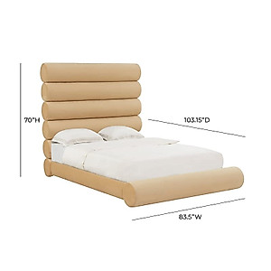 TOV Furniture Durwin Champagne Velvet Bed in King