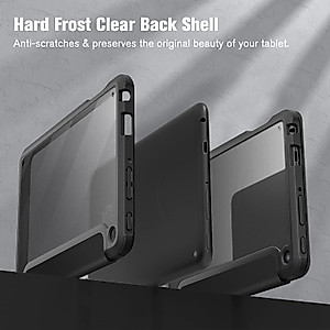 Fintie Hybrid Slim Case for All-New Amazon Kindle Fire 7 (2022 Release-12th Generation) Latest Model - Shockproof Cover with Transparent Back Shell, Black