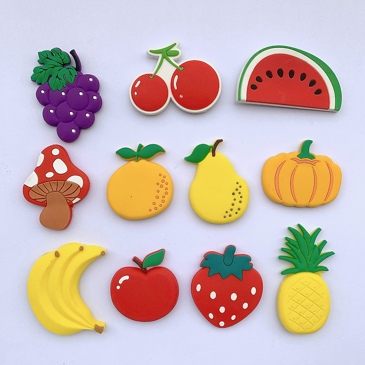 VLOOK Fridge Magnets for Toddlers Soft Rubber Safety Magnets for Kids Children Magnets Baby Magnetic Toys Educational Gift (Fruit)