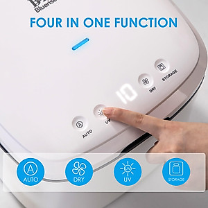 BRBLUERISE Bottle Sterilizer and Dryer 8L 4 in 1 UV Sterilizer and Dryer with Touch Screen Control Auto-Off Safety Sterilizer for Baby stuffs, Baby Bottles & Breast Pump Accessories