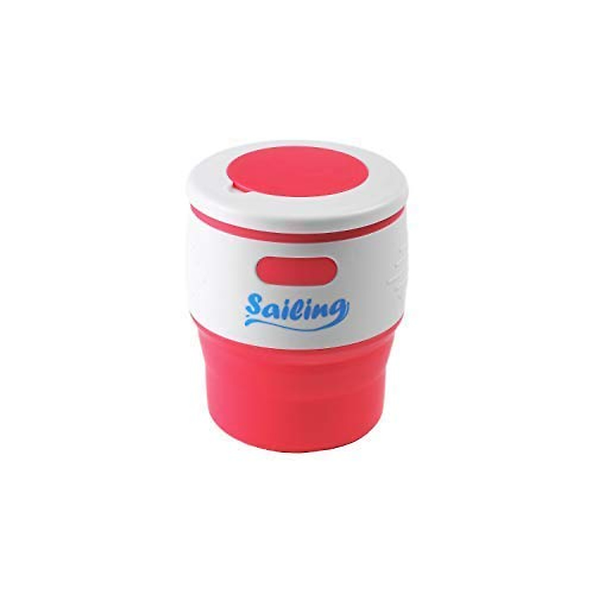 Sailing Collapsible Portable Reusable Silicone 12 fl oz Drinking/Coffee Cup/Mug. 100% food grade silicone. BPA Free (Rose Red)