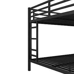 Bellemave Bunk Bed Queen Over Queen, Heavy Duty Metal Bunk Bed Frame, Queen bunk Bed for Adults, Adult bunk beds Heavy Duty, Queen Bunk Bed, Black