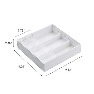YAMAZAKI Home Expandable Cutlery Drawer Organizer - Kitchen Silverware Utensil Storage Tray, Plastic, Expandable, No Assembly Req.