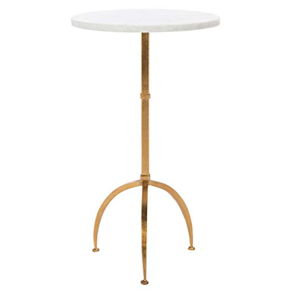 Safavieh Home Collection Mikhail and Iron End Table, White/Gold Granite
