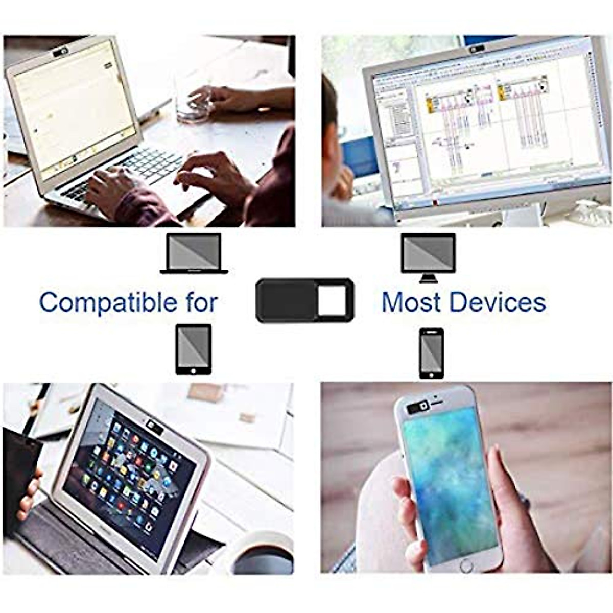 3 -Pack Webcam Cover, Protect Your Privacy and Security,Webcam Cover Slide for Laptop, MacBook, PC, Cell Phone and More Accessories