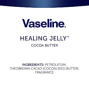 Vaseline Rich Moisturizing Healing Jelly Cocoa Butter, 13 oz Bundled with Cocoa Shimmer Stick, 1.4 oz. Provides Radiant and Shimmering Moisturized Skin with Pleasant Scent