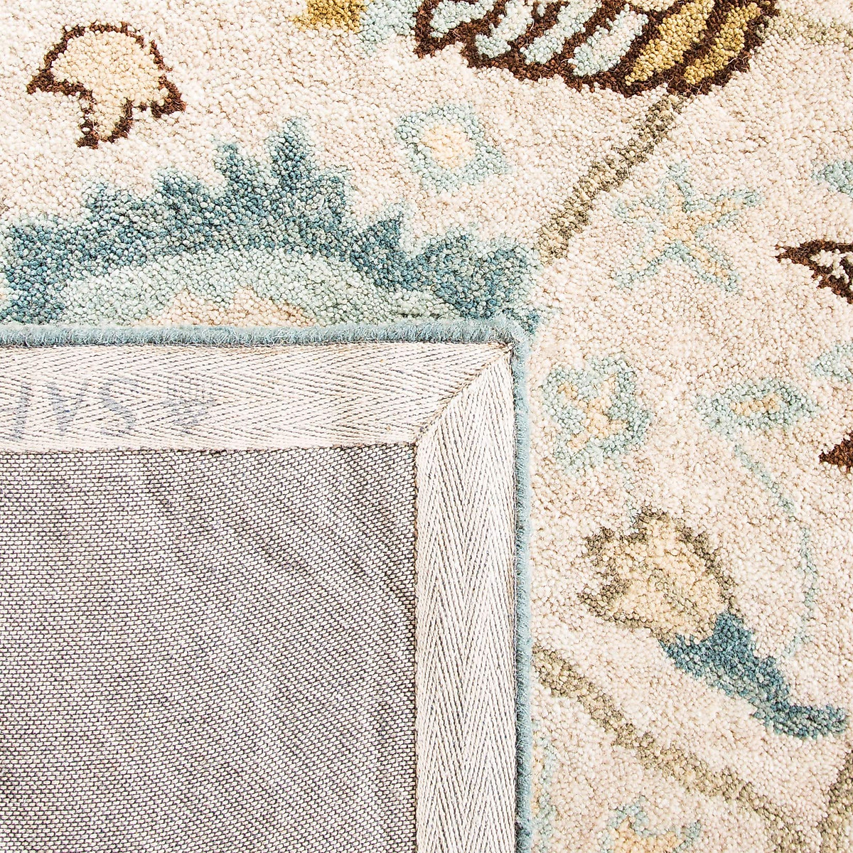 SAFAVIEH Antiquity Collection Area Rug - 8' x 10', Peacock & Blue, Handmade Traditional Oriental Wool, Ideal for High Traffic Areas in Living Room, Bedroom (AT812B)