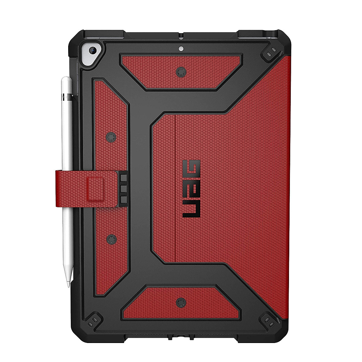 UAG iPad 10.2-inch (9th Gen, 2021) & (8th Gen, 2020) Case Metropolis, Magma + iPad 10.2-inch (9th Gen, 2021) & (8th Gen, 2020) Screen Protector Tempered Glass, Clear