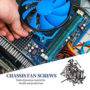 ULTECHNOVO Durable Tool 60pcs Computer Cooling Fan Mount Screws Case Fan Long Short Screws Set