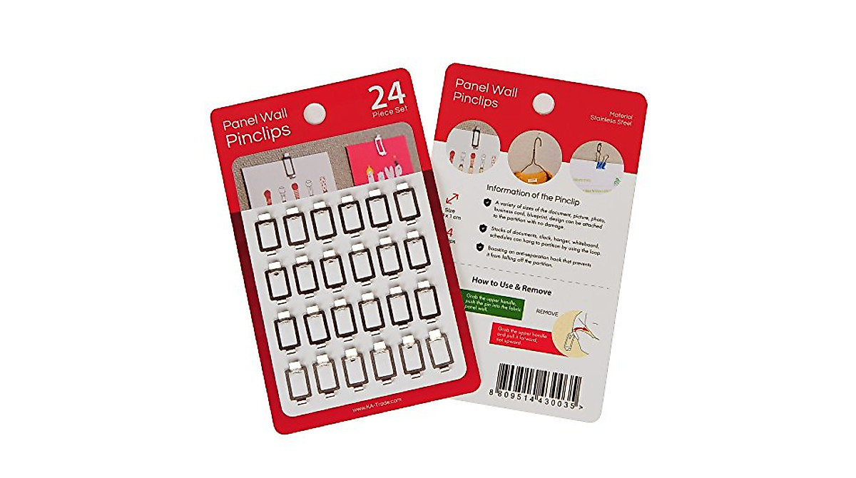 Fabric Wall Clips & Hooks for Office & Home Organization