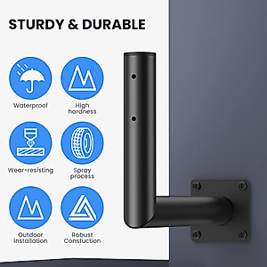 Ueevii Universal Wireless Bridge Bracket Mount/3.8cm Diam Wall-Mounted Mount/Sturdy and Durable/Wildly Used on Outdoor Wireless Bridge,Access Point and Other Scenarios/2-Pack