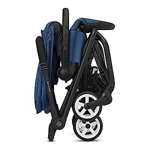 CYBEX Eezy S Twist 2 Stroller, 360° Rotating Seat, Parent Facing or Forward Facing, One-Hand Recline, Compact Fold, Lightweight Travel Stroller, Stroller for Infants 6 Months+, Navy Blue