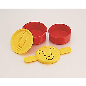 Round Lunch Box Two-Stage (with a Fork) [Poo Face]