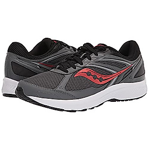 Saucony Men's Cohesion 14 Road Running Shoe, Charcoal/Flame, 11